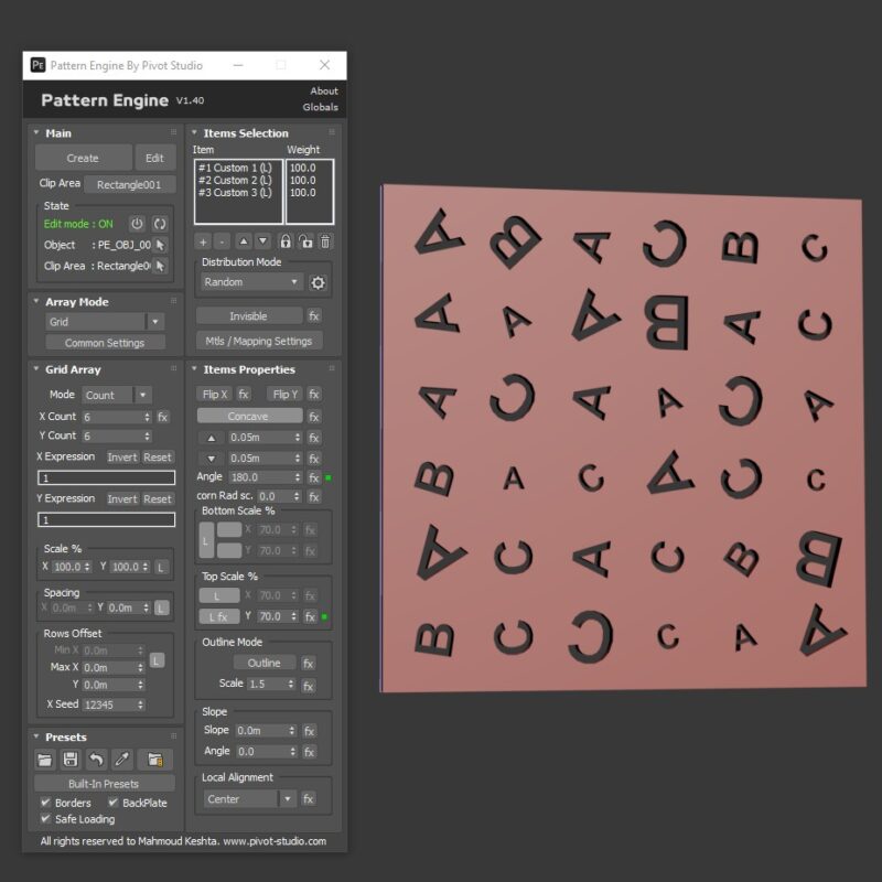 Pattern Engine 1 for 3ds Max – pivot-studio.com